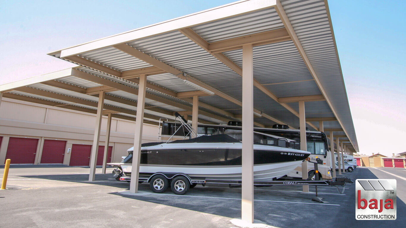 Covered RV & Boat Storage | Baja Carports | Solar Support Systems ...
